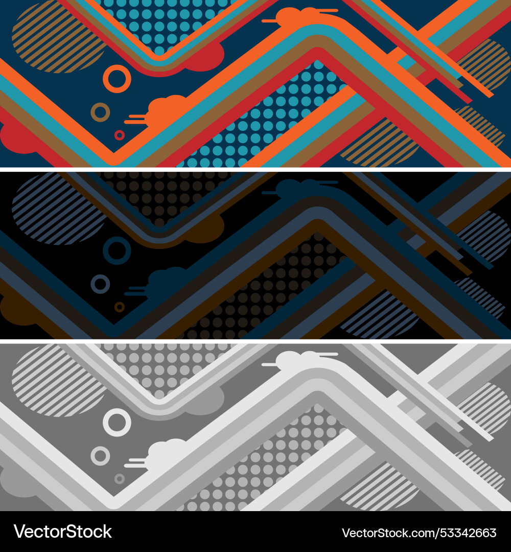 Set of abstract backgrounds for printing Vector Image