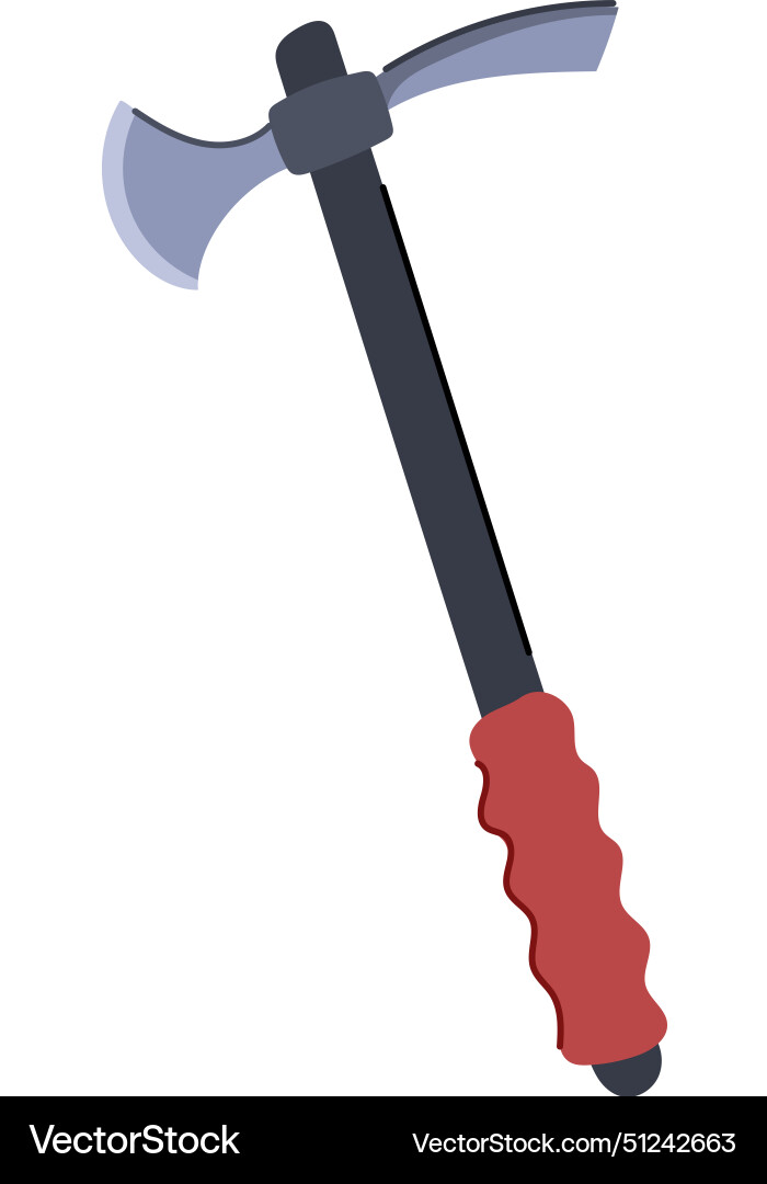 Silhouette pickaxe cartoon Royalty Free Vector Image