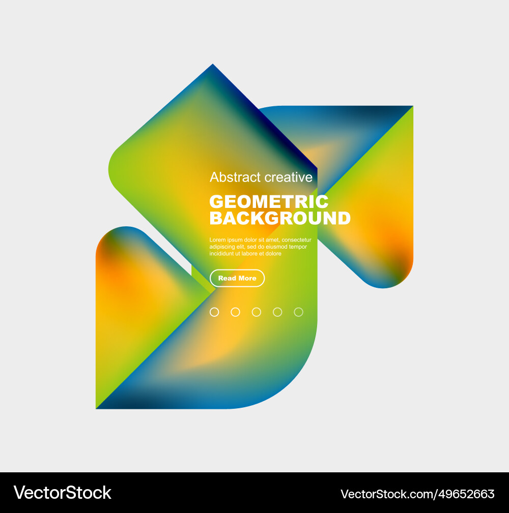 Square and triangle design with fluid gradients Vector Image