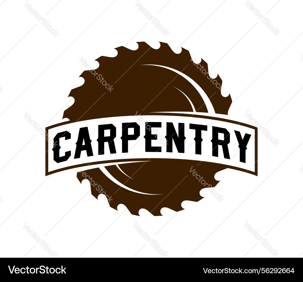 Carpentry or woodwork service store icon Vector Image