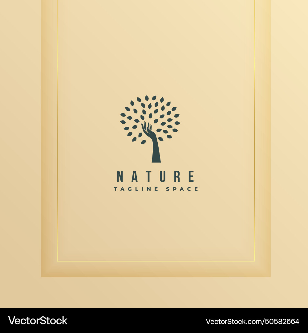 Natural tree logo icon in herbal life concept Vector Image