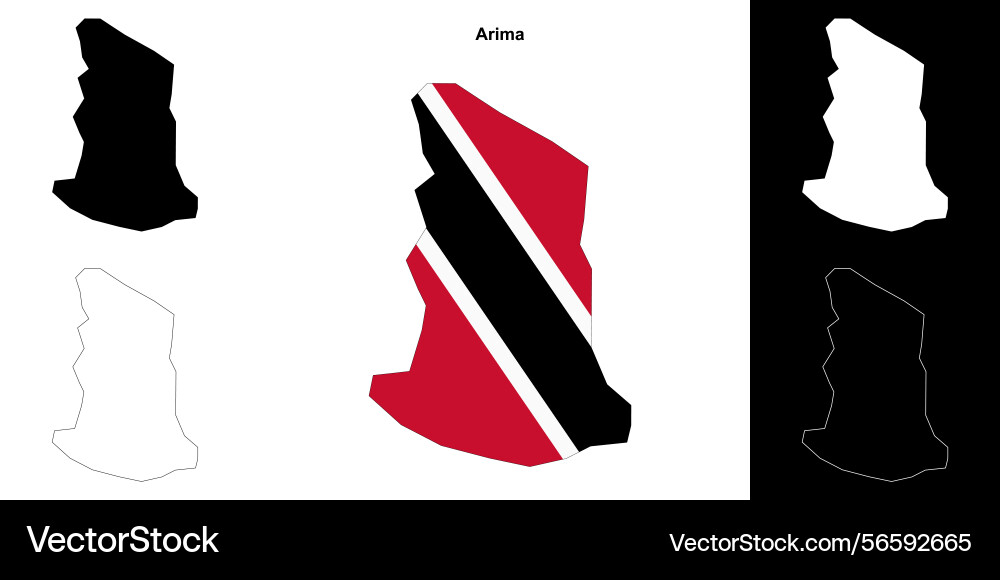 Arima outline map Royalty Free Vector Image - VectorStock