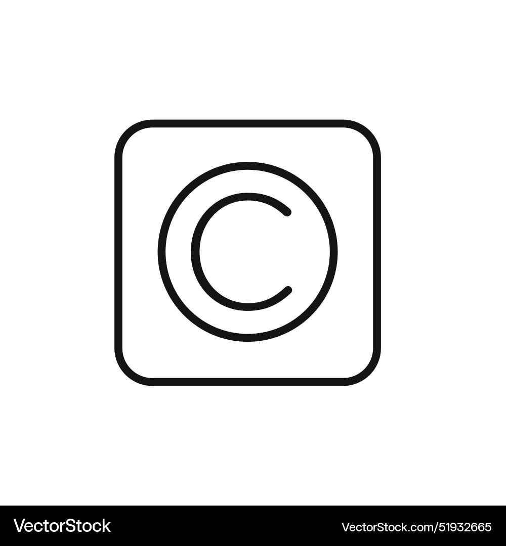 Copyright mark icon ideal for digital rights Vector Image