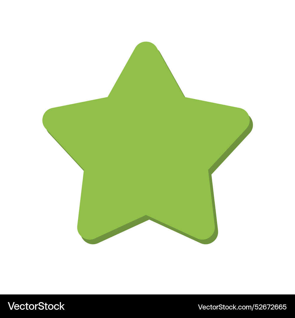 Green star basic shape Royalty Free Vector Image