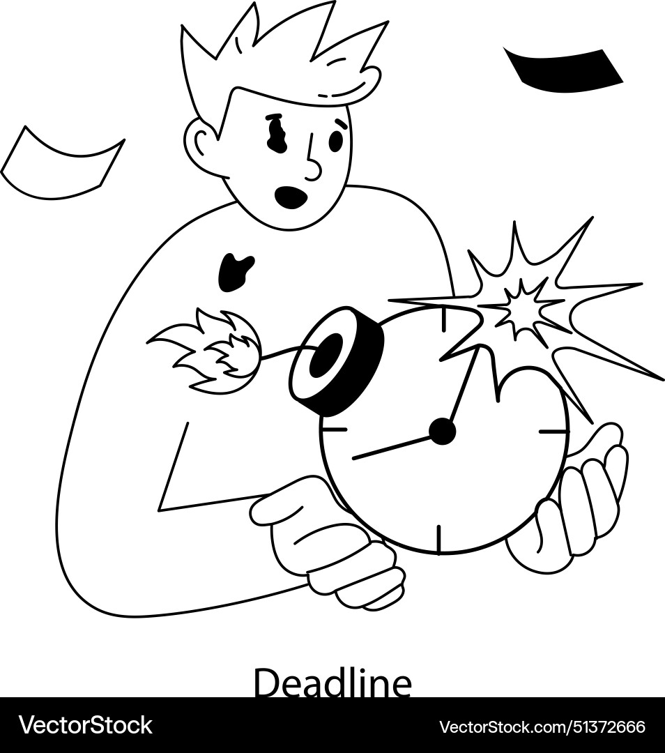 Deadline Royalty Free Vector Image - VectorStock