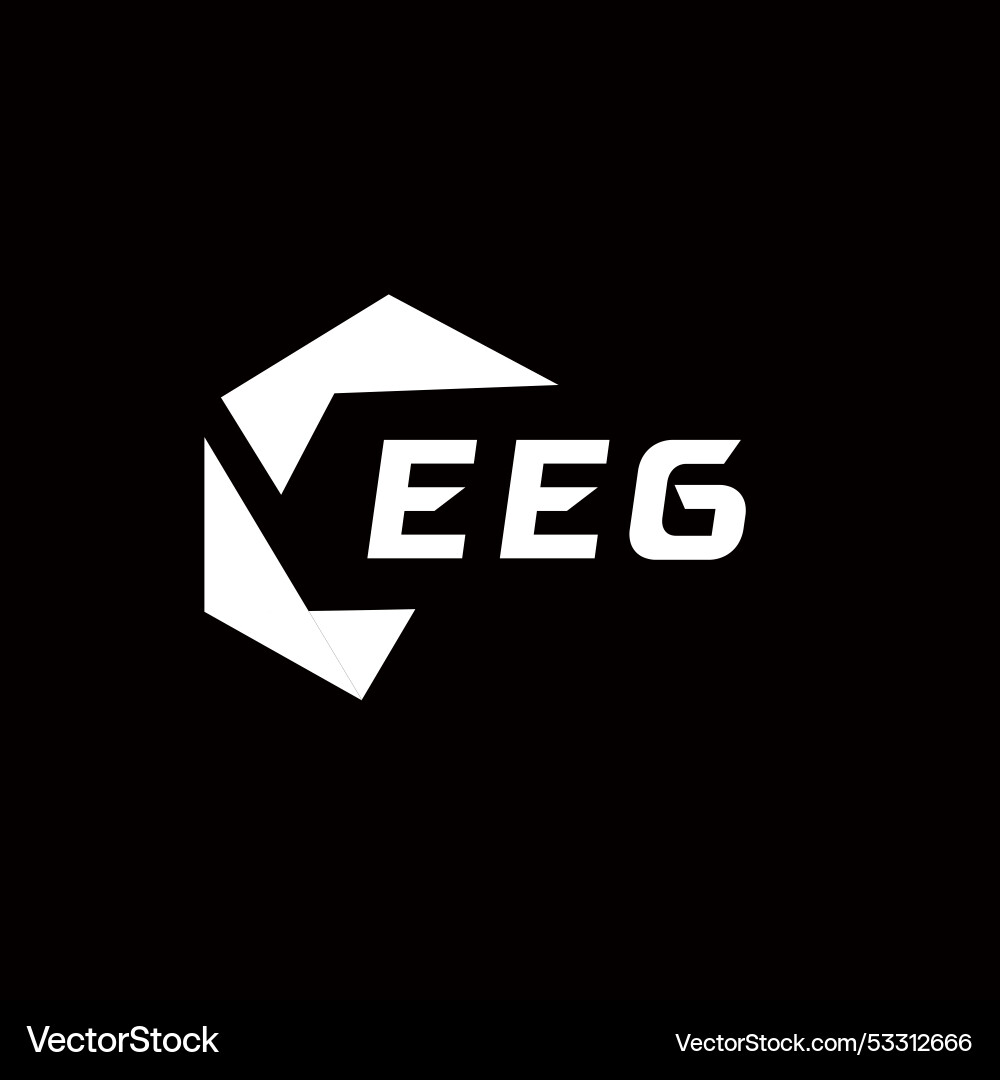 Eeg creative minimalist letter logo eeg unique Vector Image