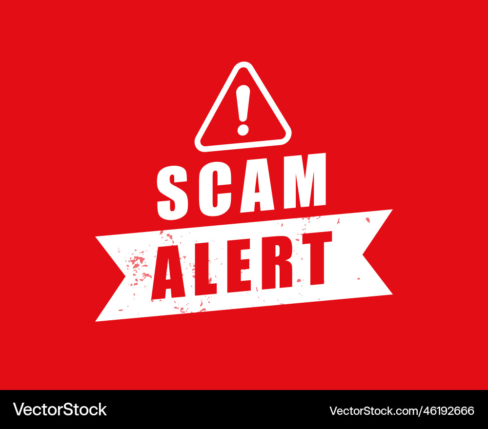 Fraud caution warning background stay protected Vector Image