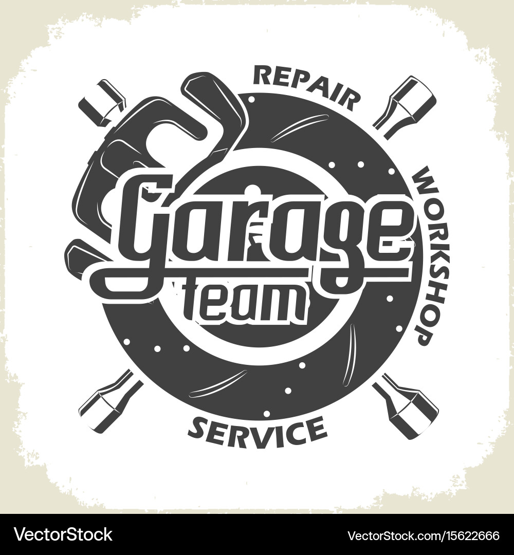 Garage Service Logo Royalty Free Vector Image - VectorStock