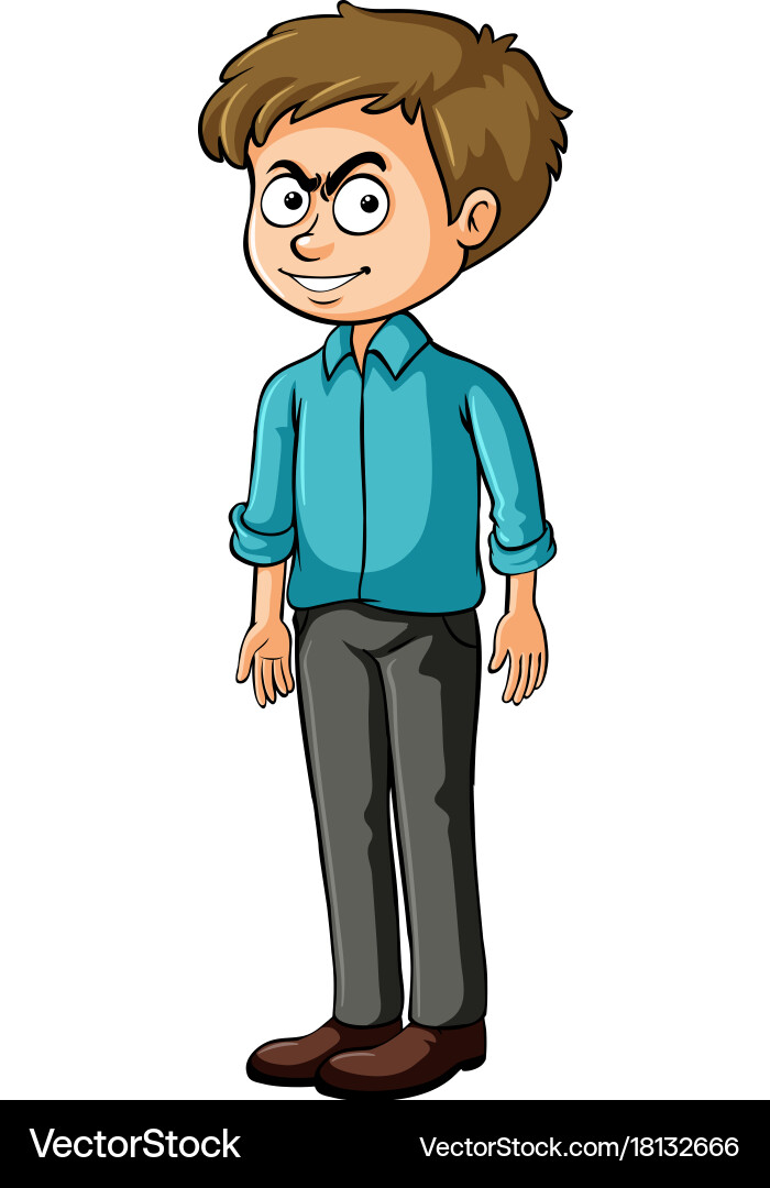 Man with serious face Royalty Free Vector Image