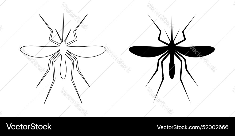 Mosquito icons isolated on white background gnat Vector Image