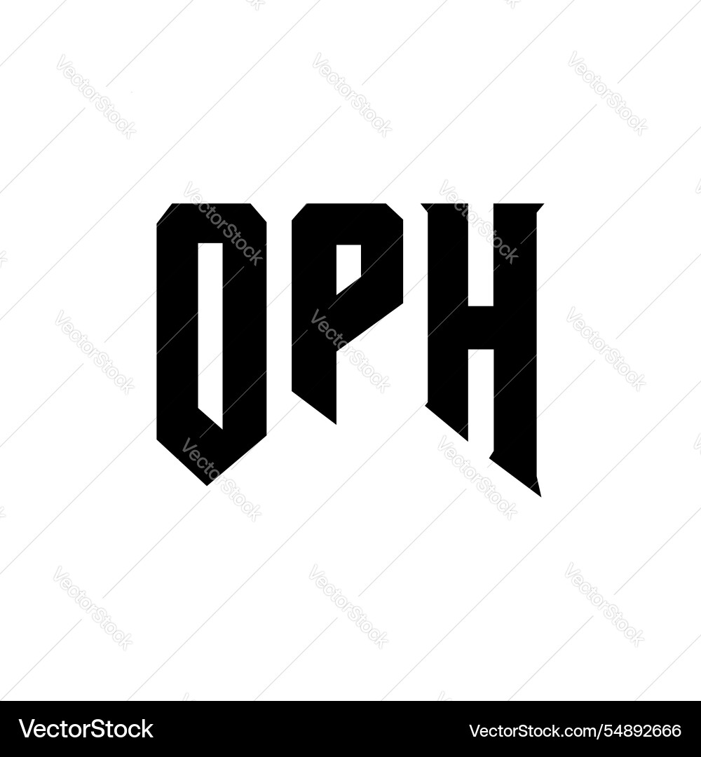 Oph letter logo design for technology company Vector Image
