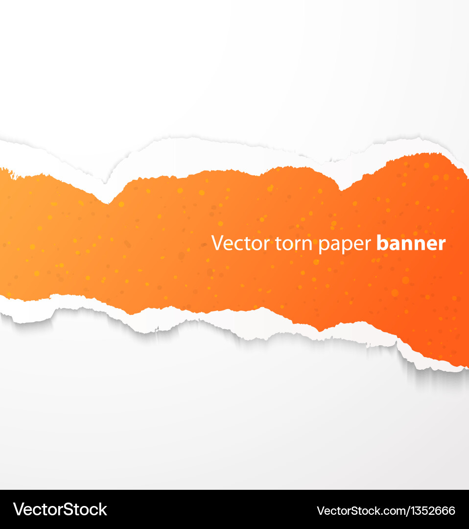 Torn paper banner Royalty Free Vector Image - VectorStock