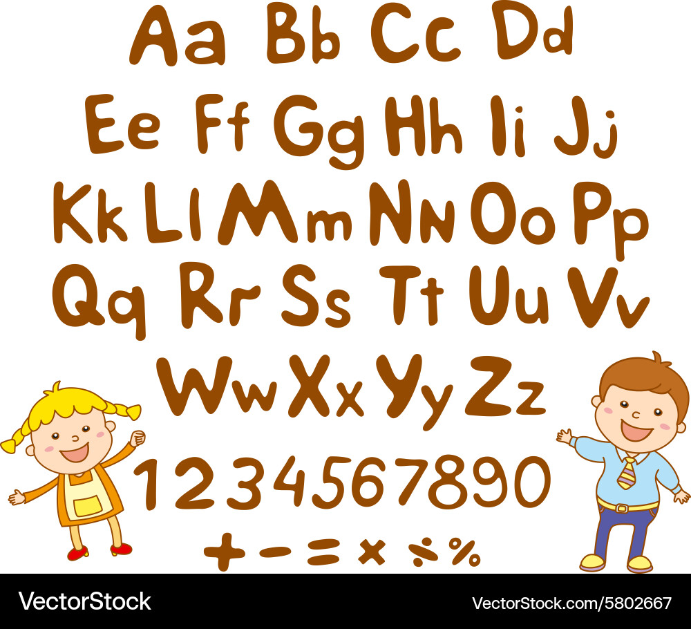 Abc for kids alphabet children fun Royalty Free Vector Image