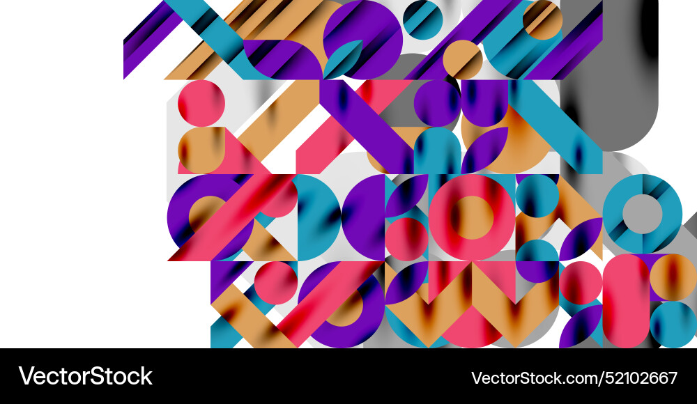 Colorful simple dynamic geometric forms circles Vector Image