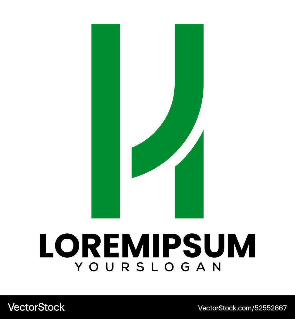 Creative letter h icon logo design Royalty Free Vector Image