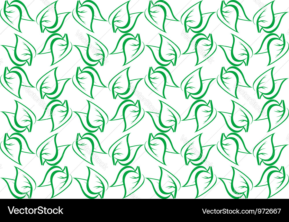 Green leaves seamless background Royalty Free Vector Image