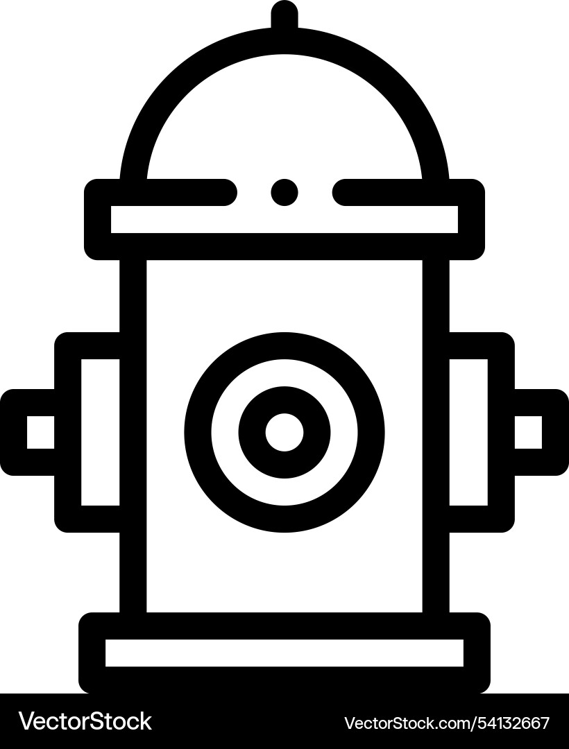 Hydrant icon thin linear style design isolated Vector Image