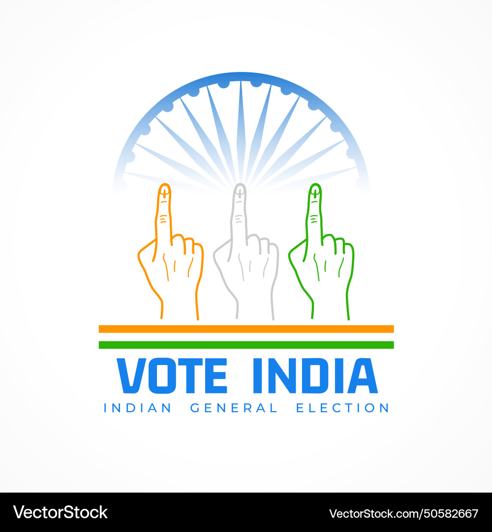 Indian general election voting background Vector Image