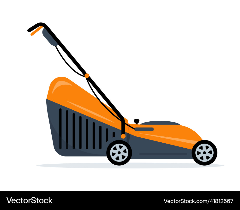 Lawn mower machine icon electric work tool Vector Image