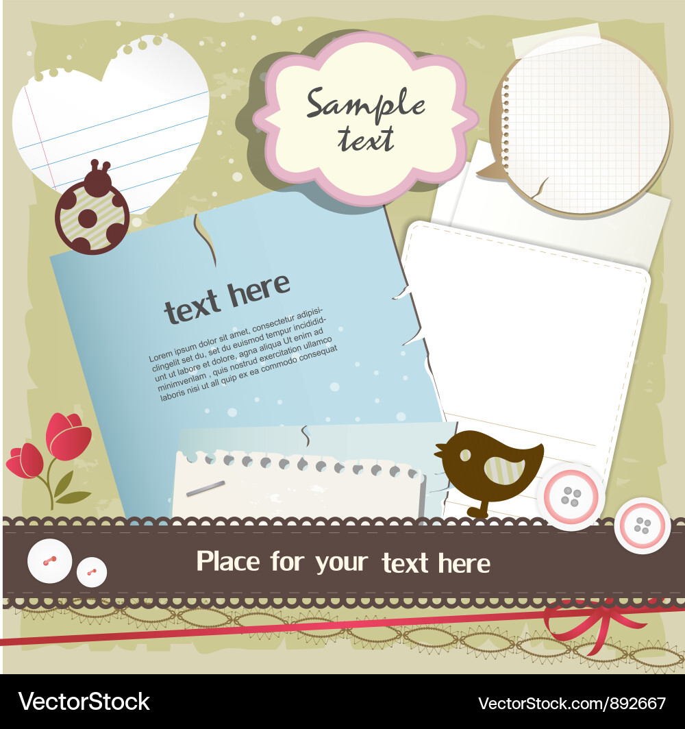 Scrapbook elements Royalty Free Vector Image - VectorStock