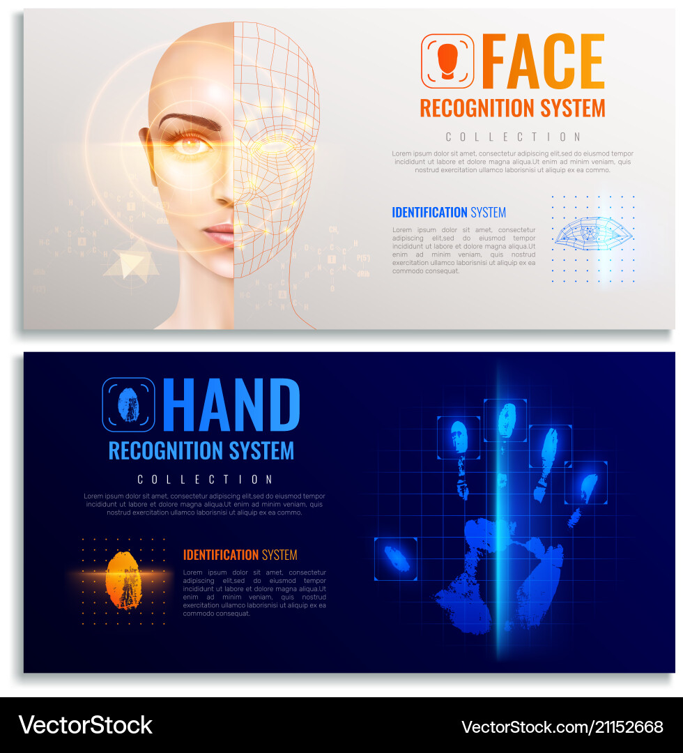 Authorization verification banners set Royalty Free Vector
