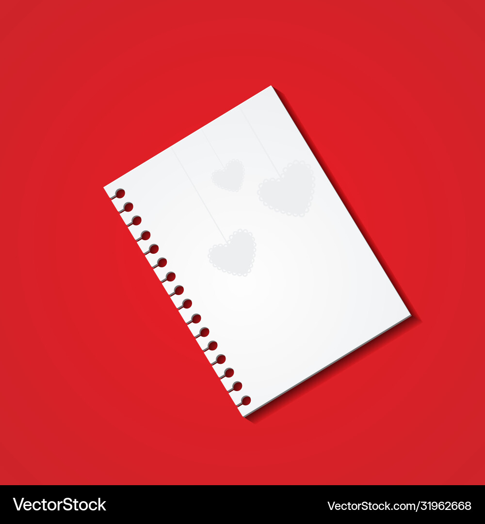 Blank lined notebook Royalty Free Vector Image