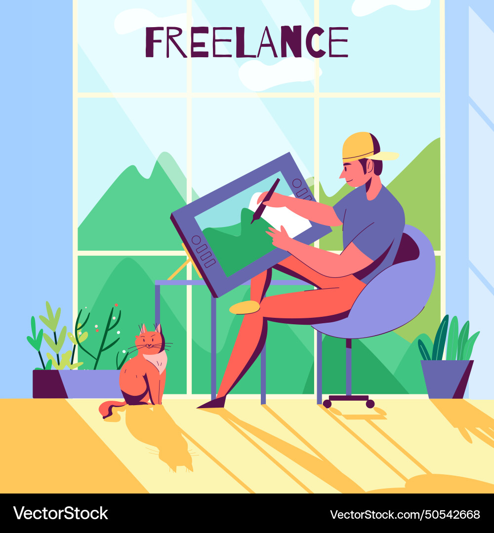 Creative profession composition Royalty Free Vector Image