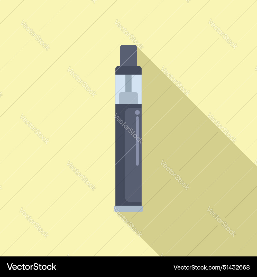 Modern vape pen on yellow background Royalty Free Vector