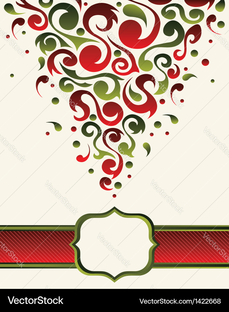 Ornate christmas gift card background Royalty Free Vector