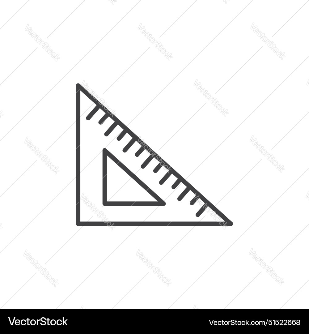 Triangle ruler icon Royalty Free Vector Image - VectorStock