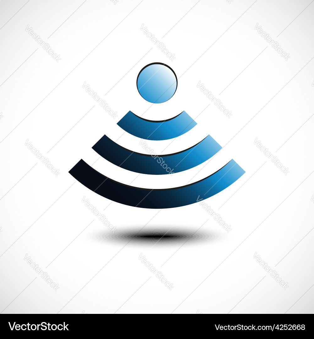 Wireless network symbol Royalty Free Vector Image