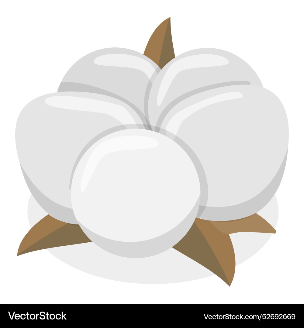 3d isometric flat of cotton Royalty Free Vector Image