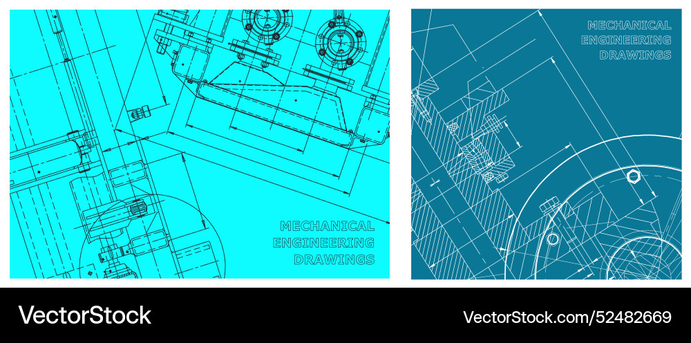 Engineering set cover flyer banner background Vector Image