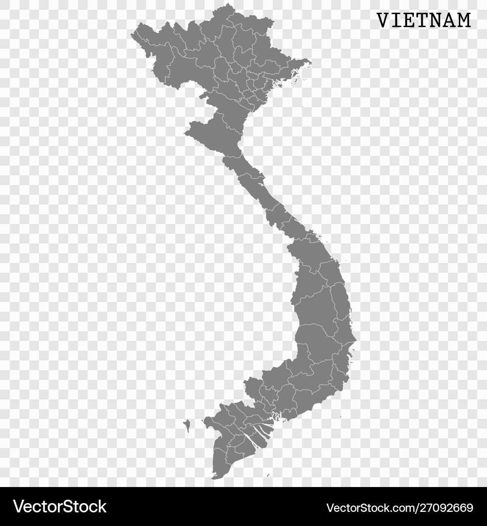 High quality map with borders Royalty Free Vector Image