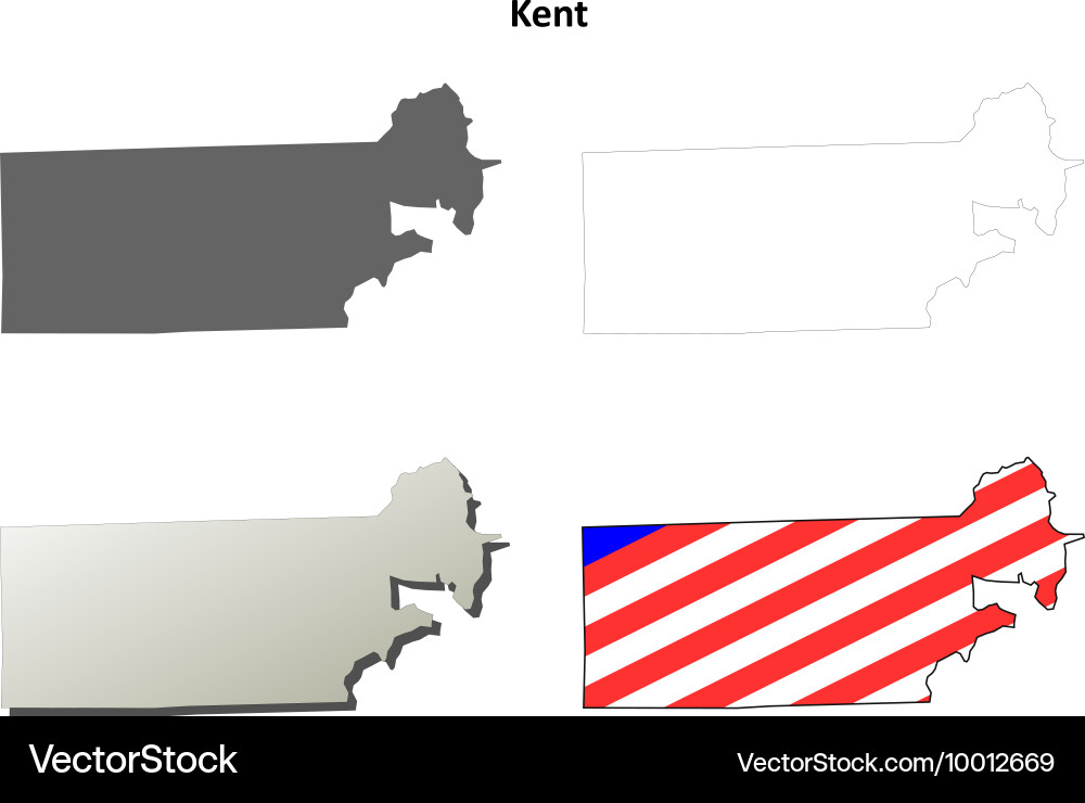 Kent map icon set Royalty Free Vector Image - VectorStock