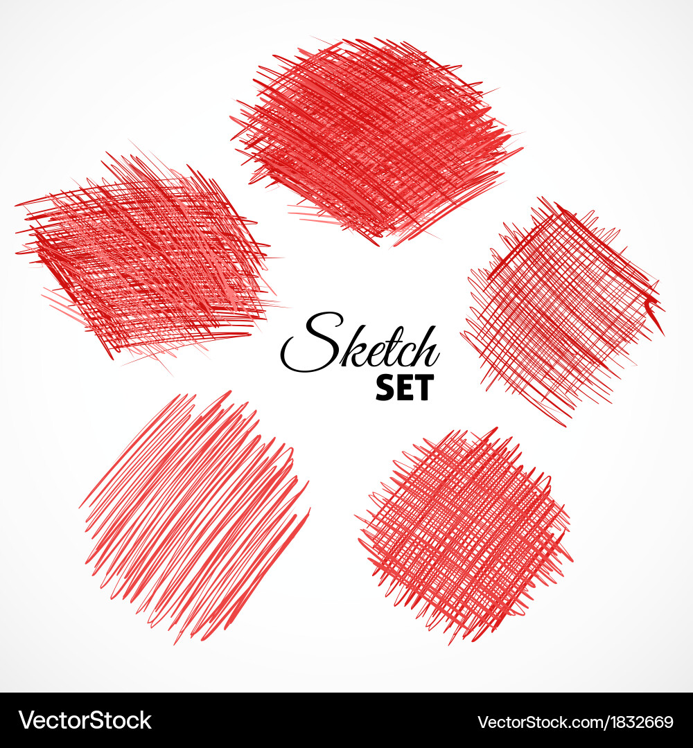 Sketch textures collection Royalty Free Vector Image