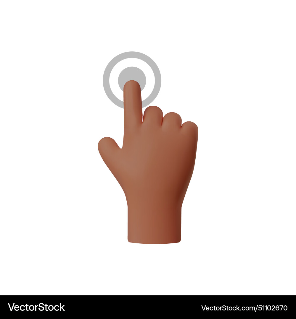 3d hand pointing gesture icon touch or Royalty Free Vector