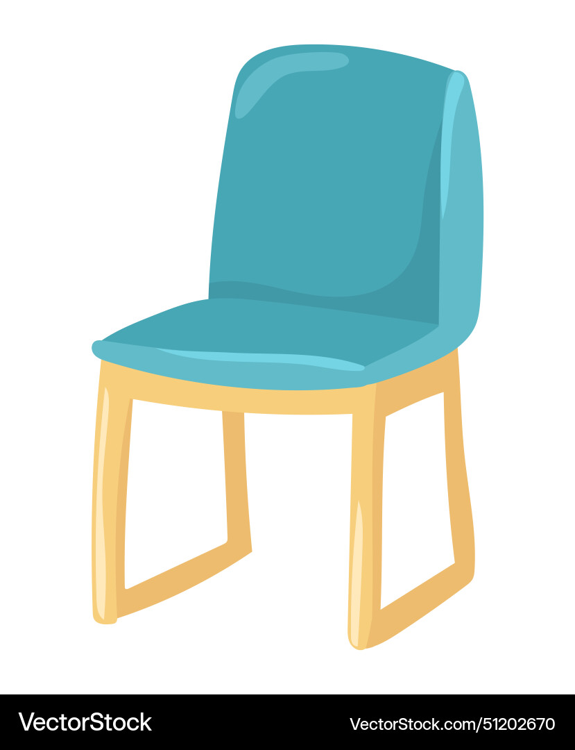 Comfortable chair in flat design soft upholstery Vector Image