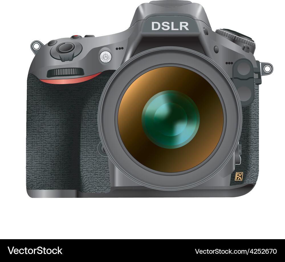 Dslr camera Royalty Free Vector Image - VectorStock