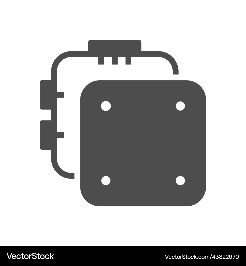 Electric junction box glyph icon Royalty Free Vector Image