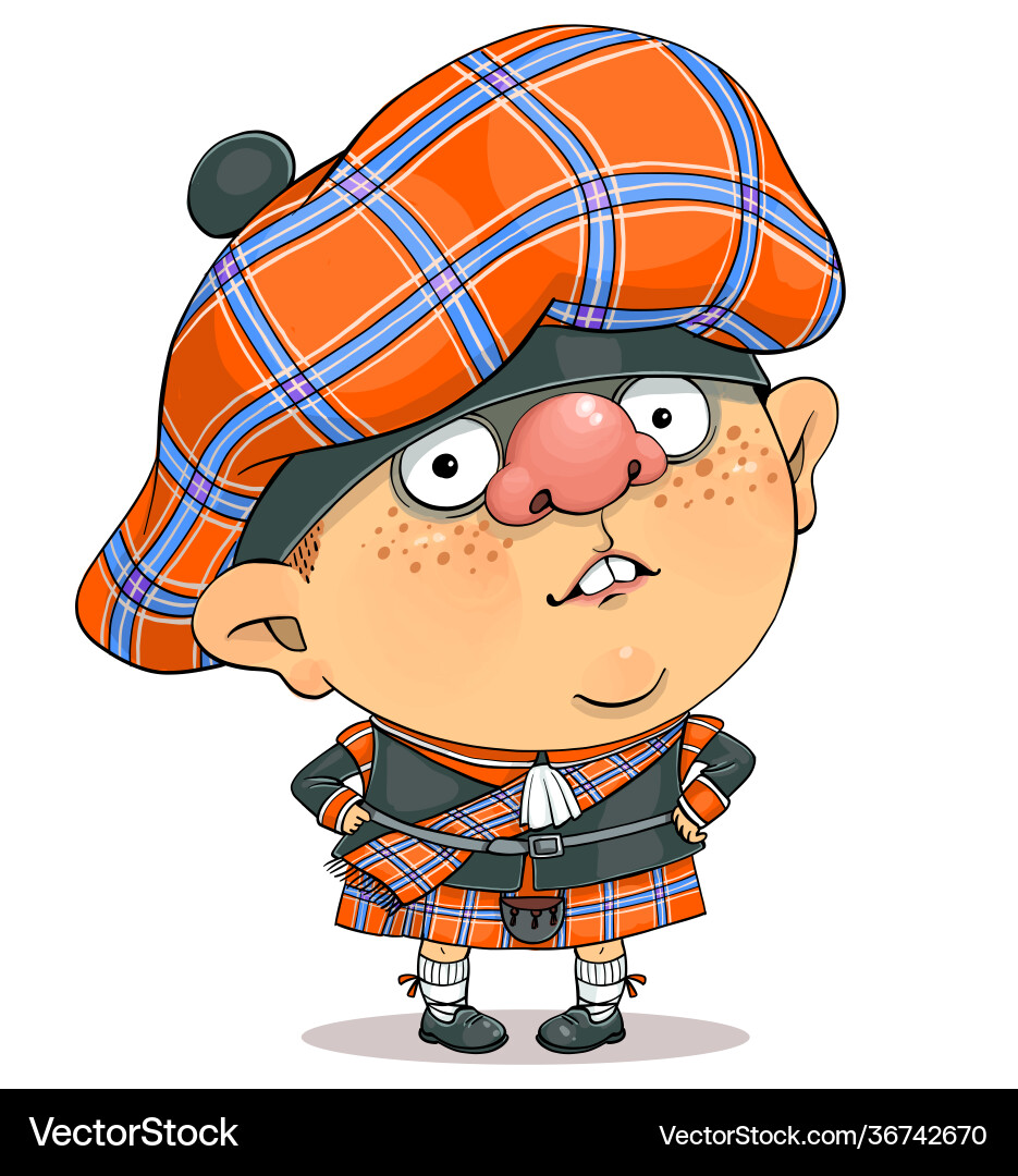 Funny cartoon character briton Royalty Free Vector Image