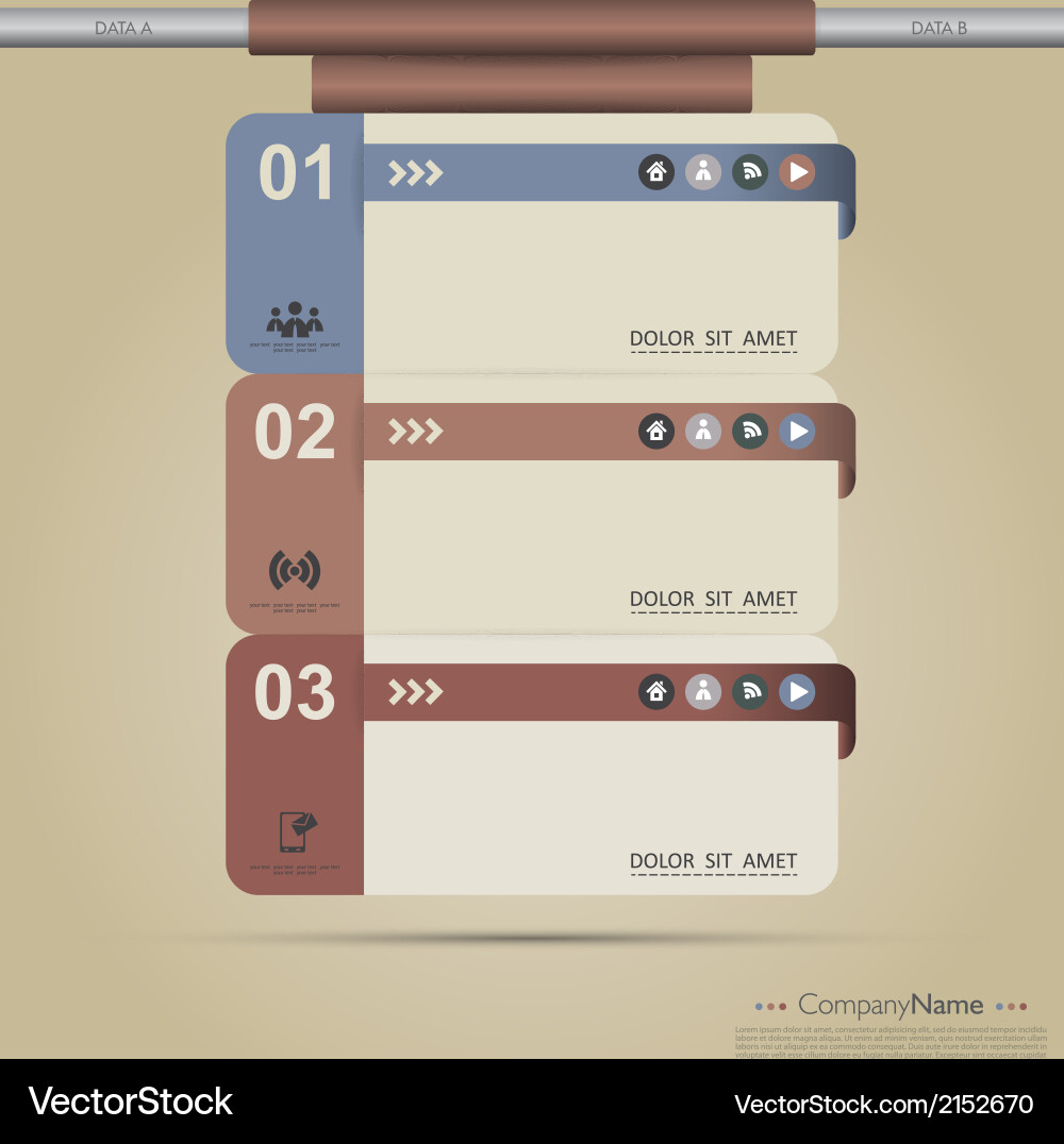 Modern clean template Royalty Free Vector Image