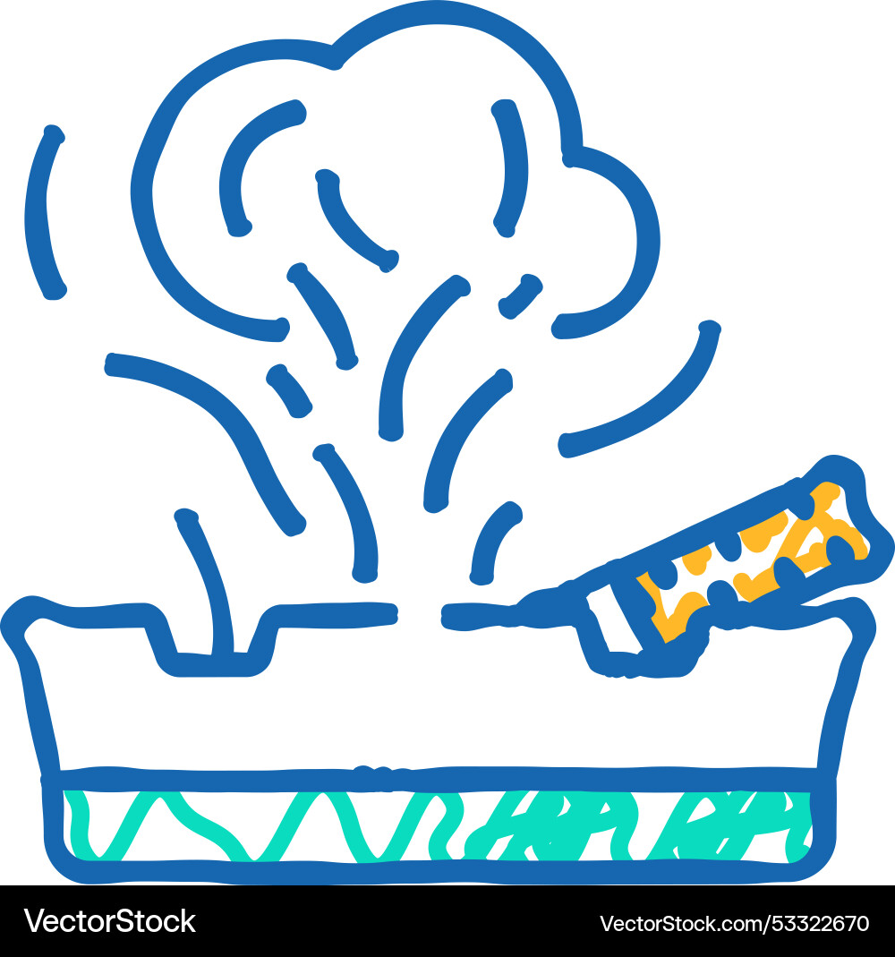 Smoke nicotine tobacco icon doodle Royalty Free Vector Image