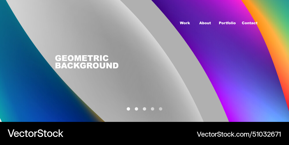 A vibrant geometric background featuring rainbow Vector Image