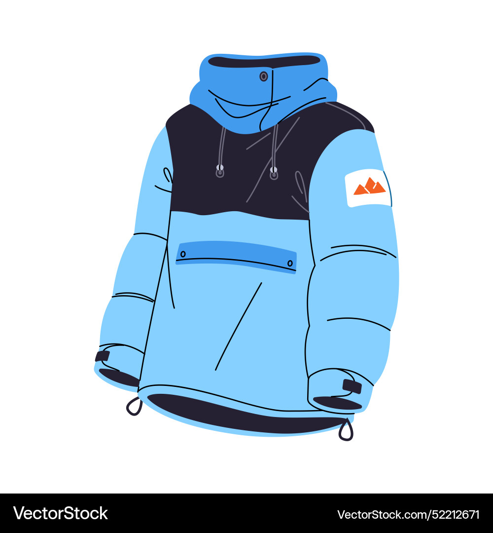 Blue unisex ski jacket icon modern snowboard coat Vector Image