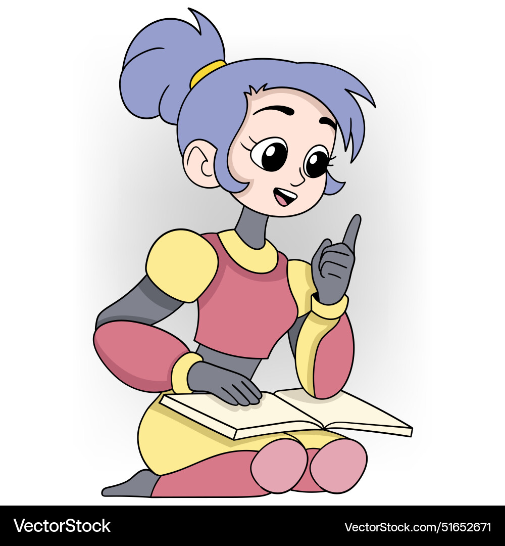 Cartoon doodle of artificial intelligence Vector Image