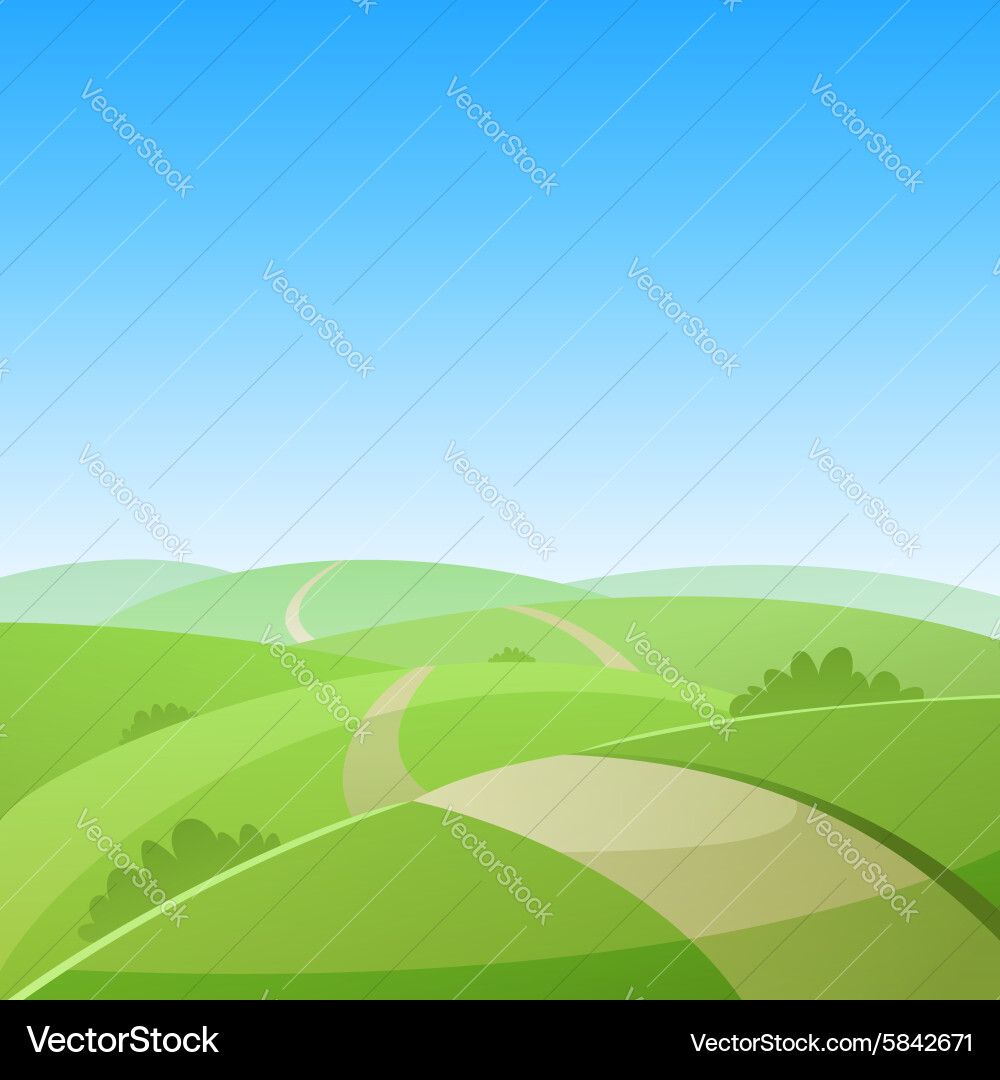 Country road Royalty Free Vector Image - VectorStock