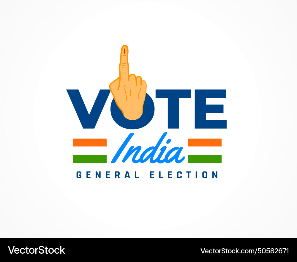 Creative vote india general election background Vector Image