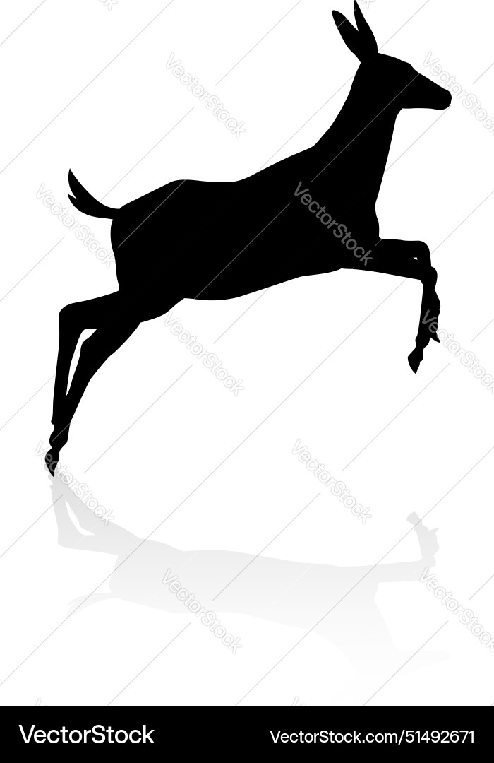 Deer animal silhouette Royalty Free Vector Image
