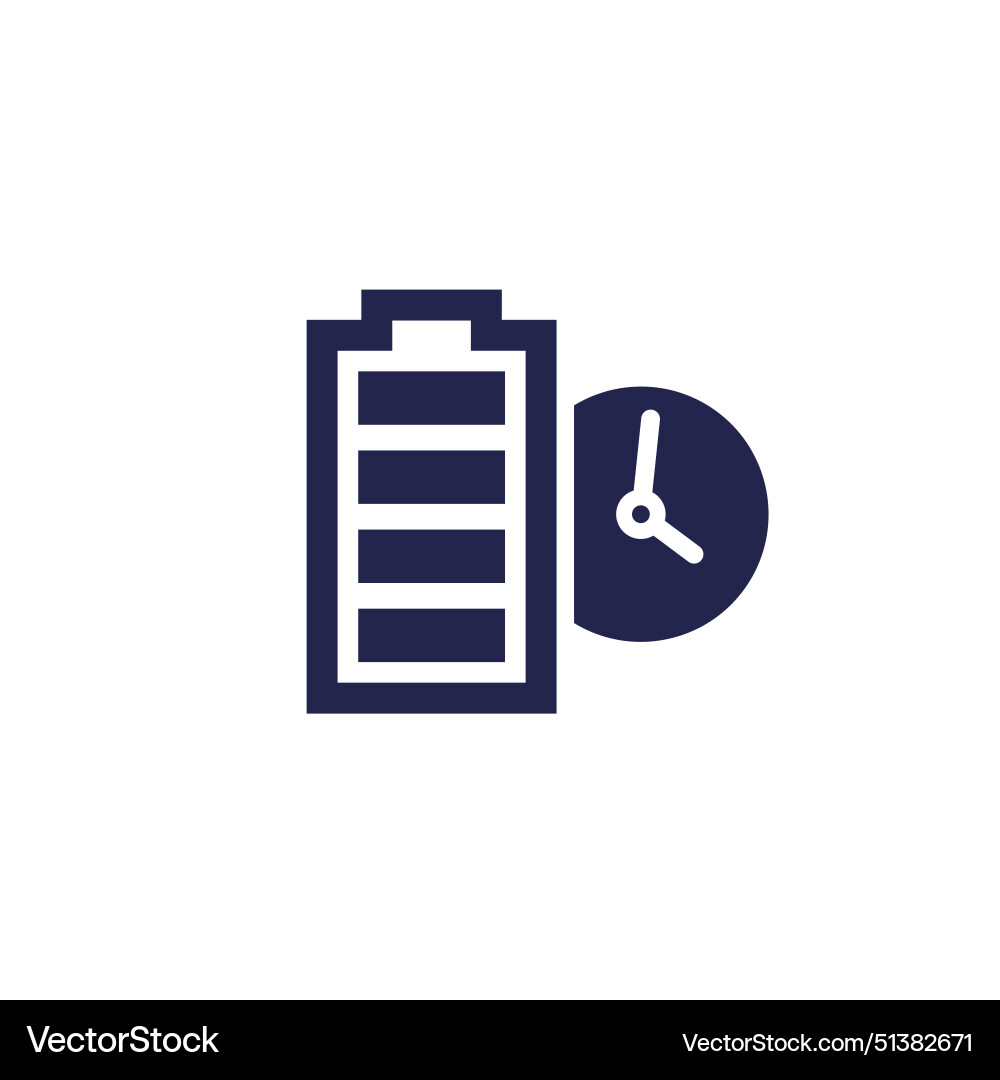 Long battery life icon pictogram Royalty Free Vector Image